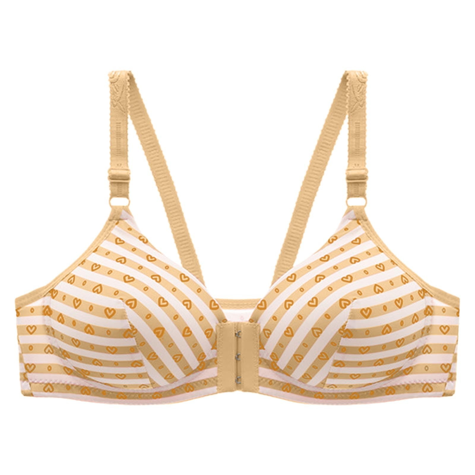 PEASKJP Women's Bras Plus Size Womens Low Back Bra Wire Lifting Deep U ...