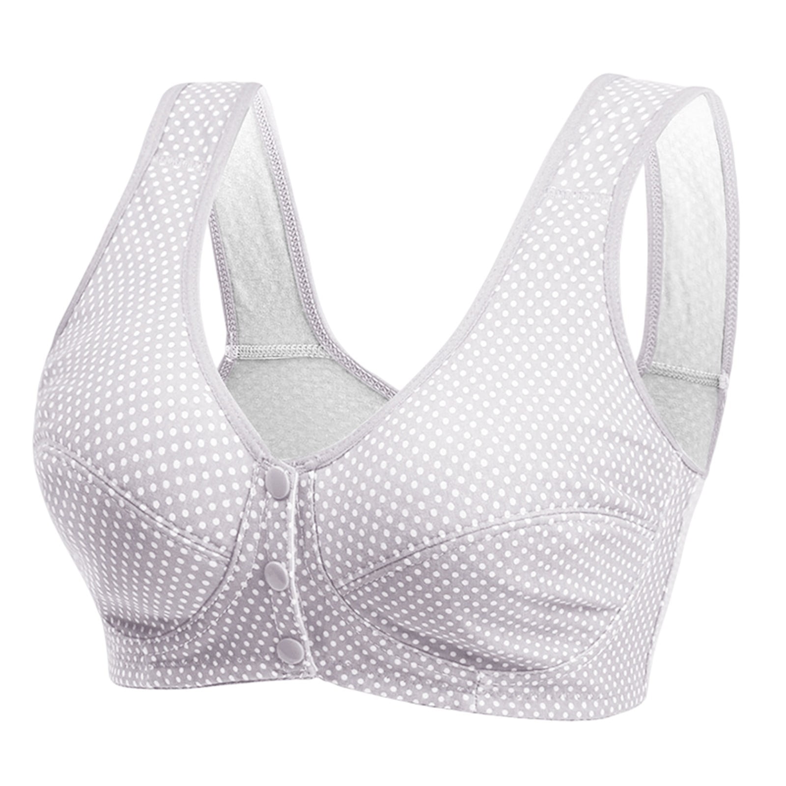 Peaskjp Womens Plus Size Bras Full Figure Front Closure Wireless Bra