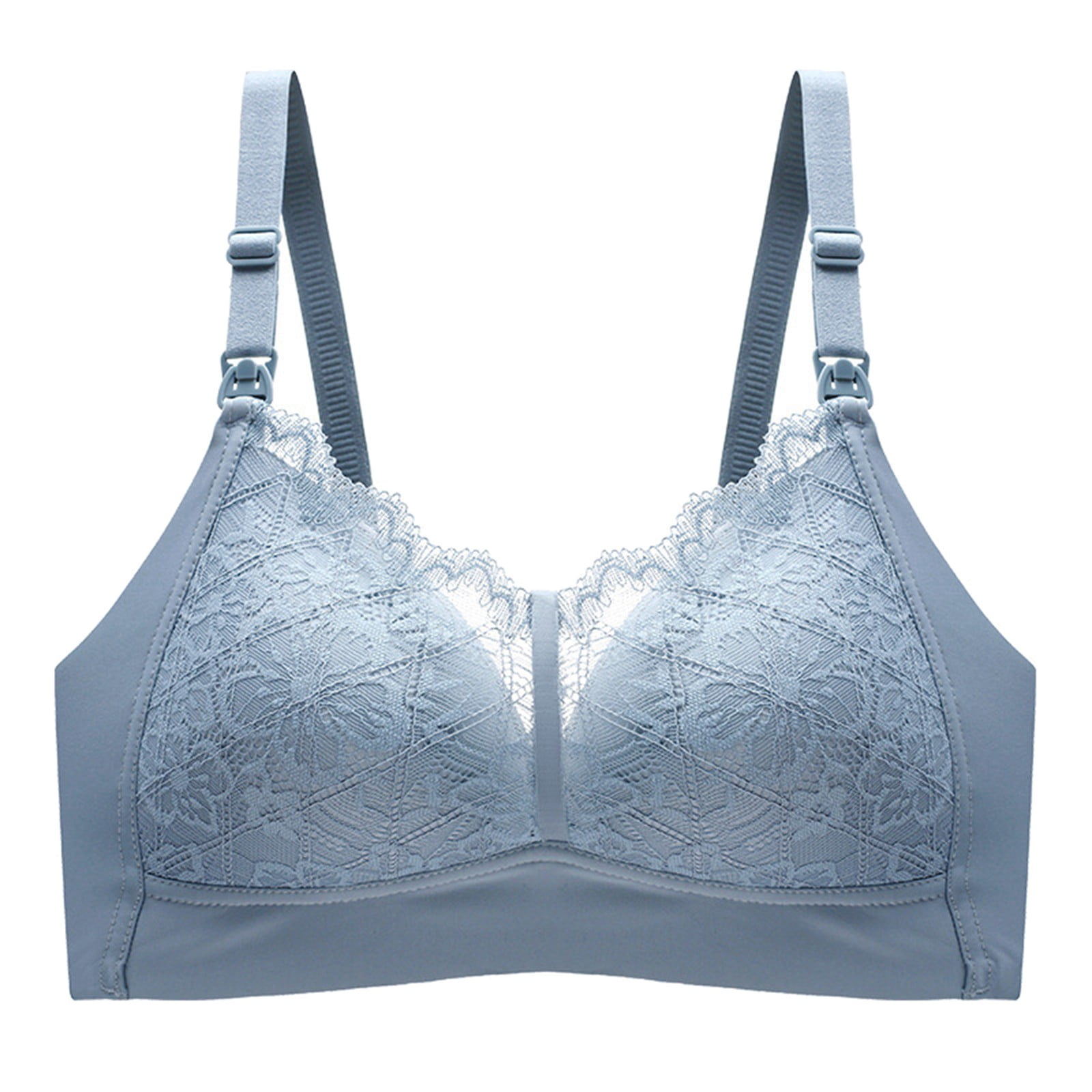 PEASKJP Women's Plus Size Bras Solid Extreme Soft Lace Bra Padded Lace ...