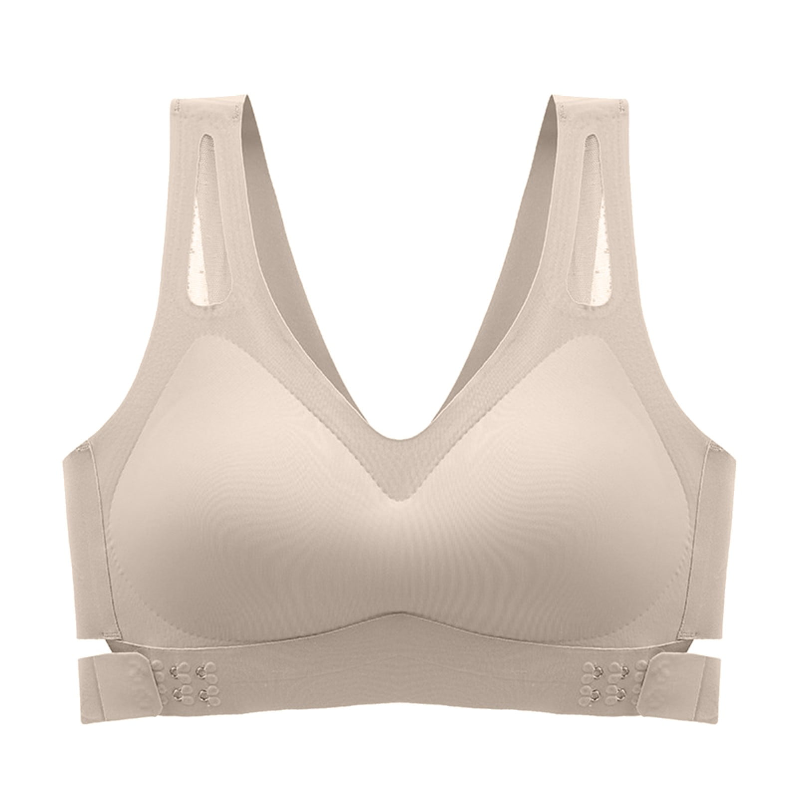 PEASKJP Women's Plus Sports Bra Push-Up Seamless Bra Padded Backless T ...