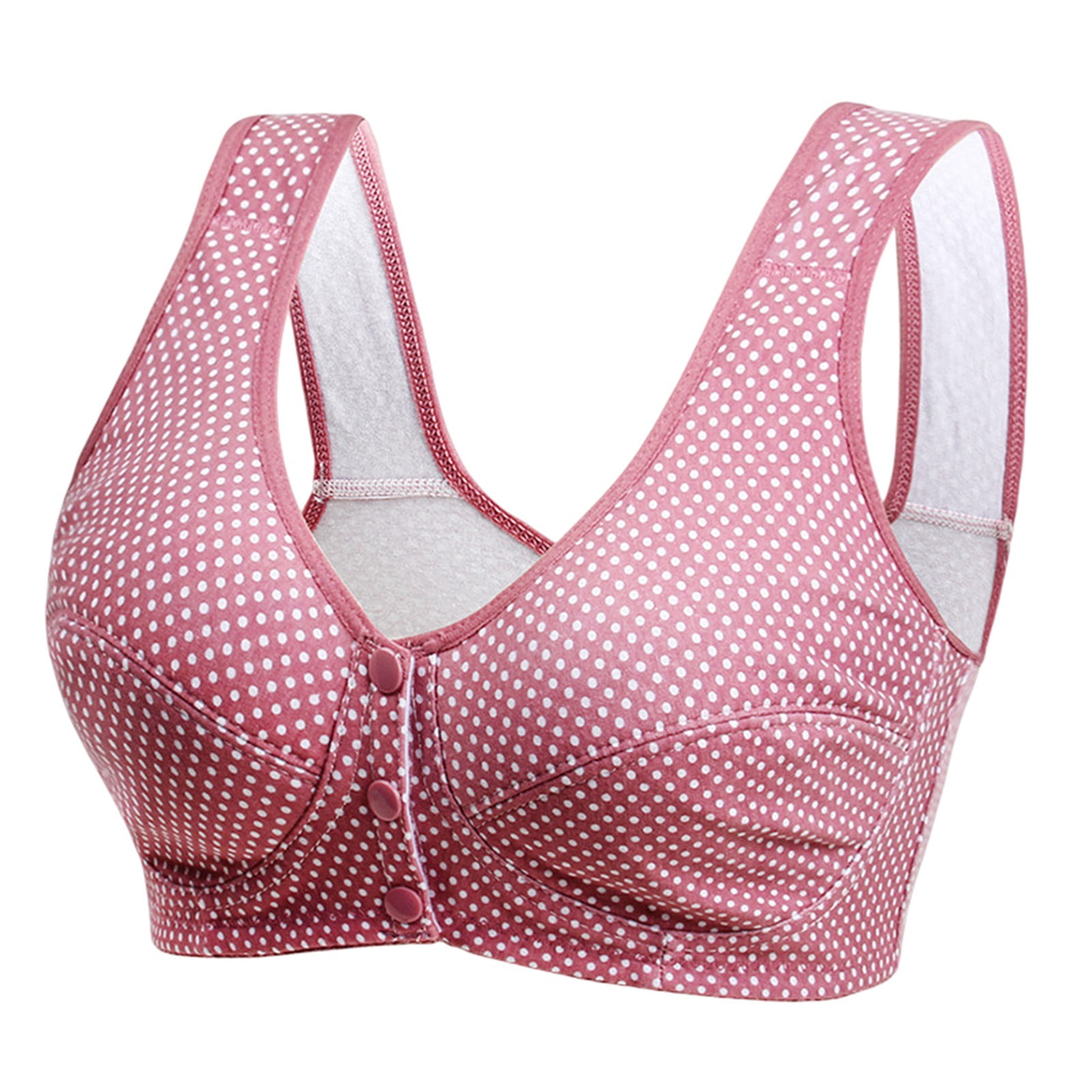 Peaskjp Womens Push Up Bras Plus Size Front Closure Wireless Bra