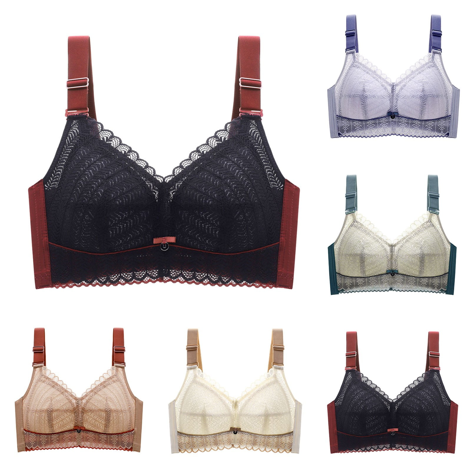 PEASKJP Women's Push up Bra Underwear For Women Push Up Adjustable Bra ...