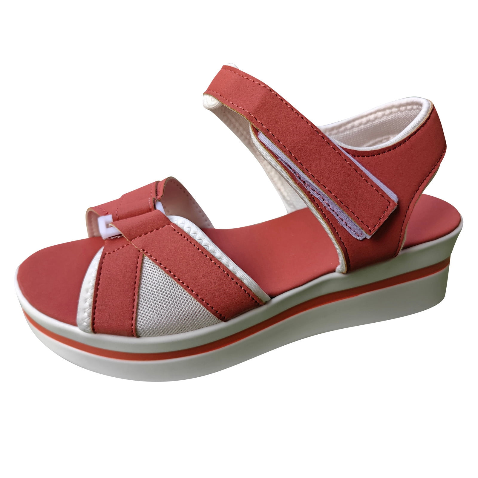 PEASKJP Women's Sandals Women's T-Strap Thong Flat Sandals with Cute ...