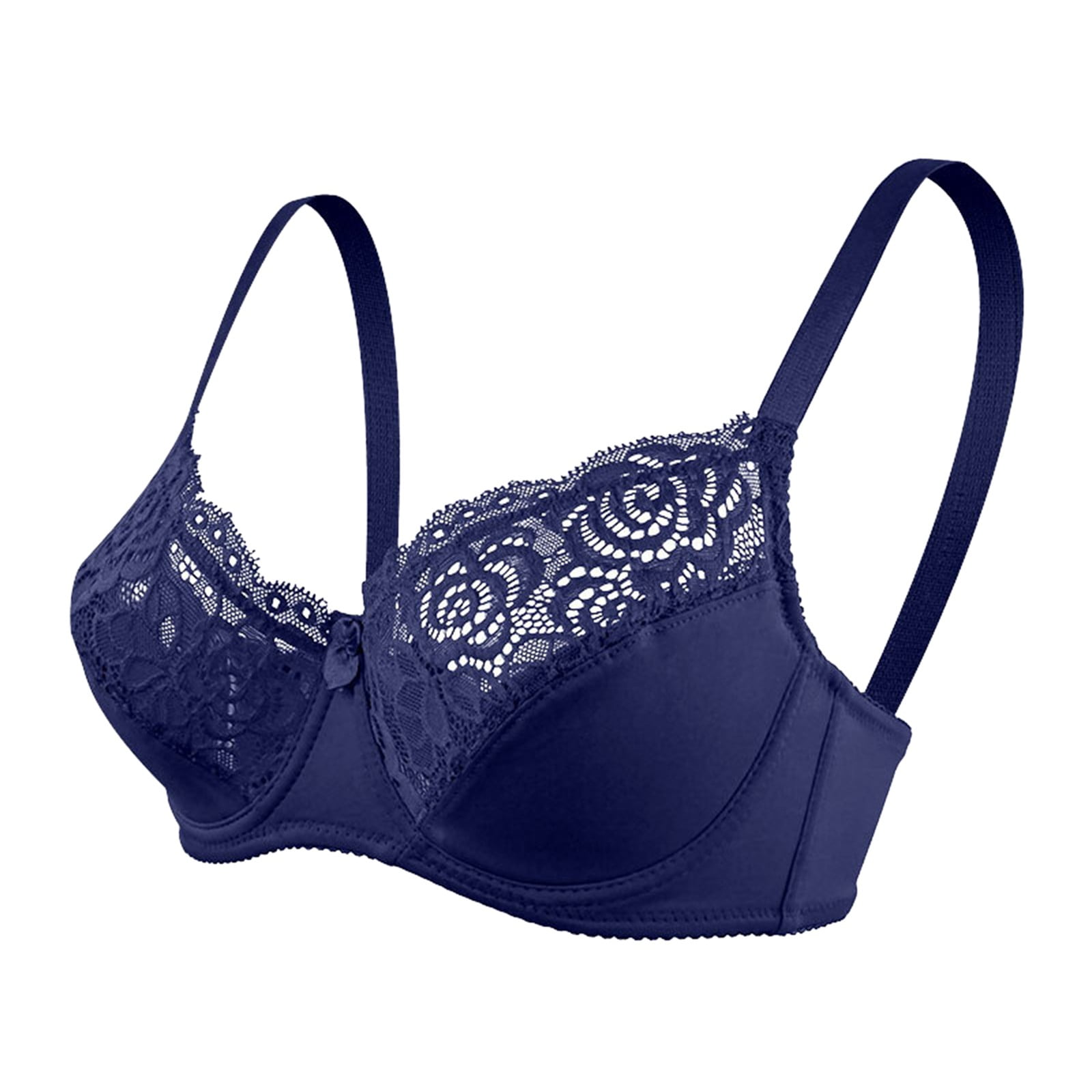 PEASKJP Women's Seamless Bra Pure Extreme Soft Lace Bra Padded Lace ...
