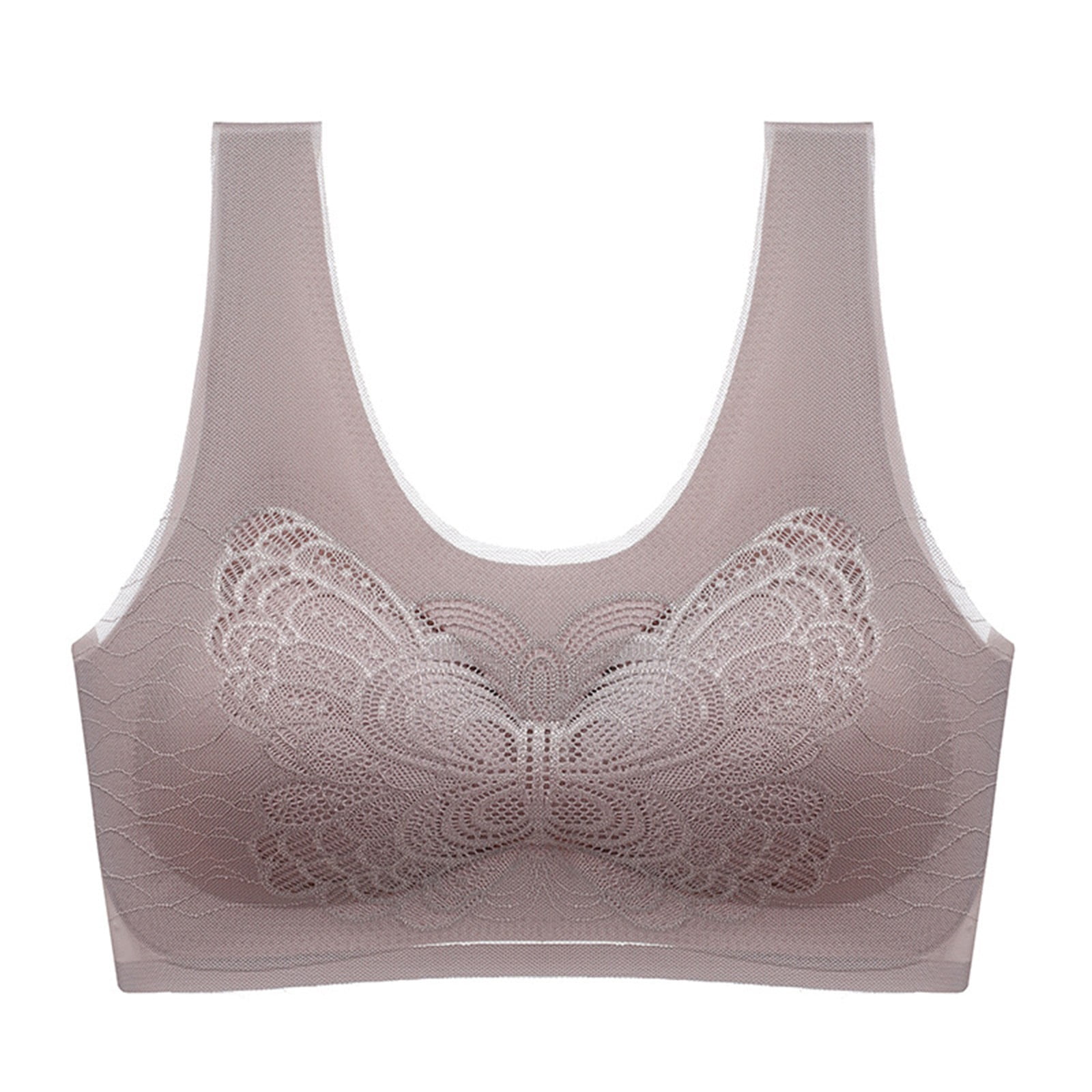 PEASKJP Women's Sports Bras Plus Size Breathable Full Figure Wirefree ...