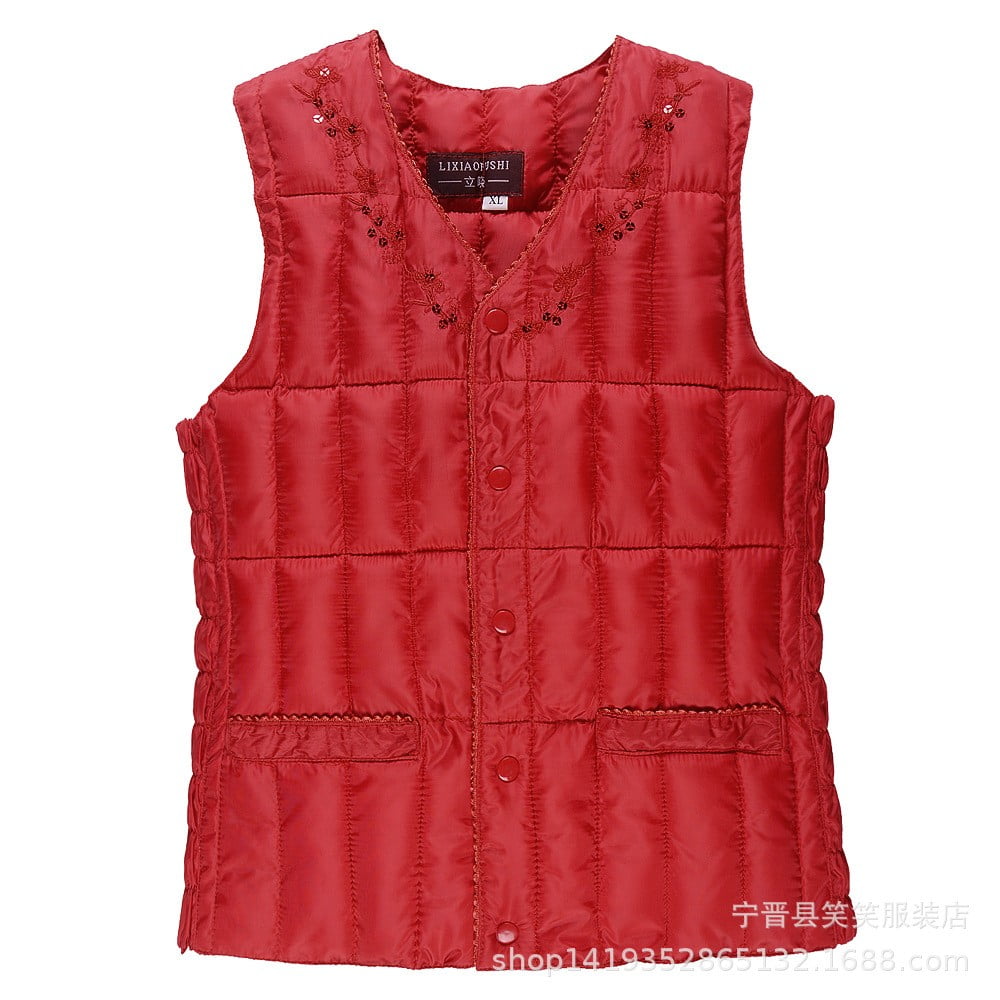 PEASKJP Women's Vests Fashion Dressy Women's Slim Sleeveless Quilted ...