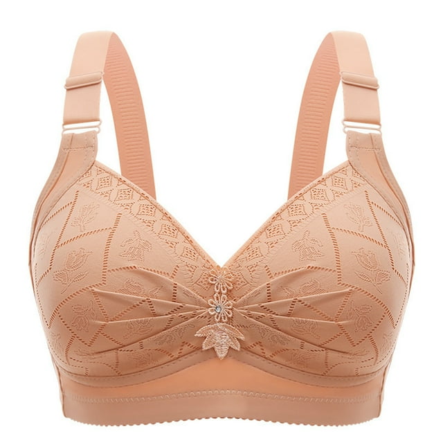 PEASKJP Womens Bras Comfortable Full Coverage Womens Low Back Bra Wire ...