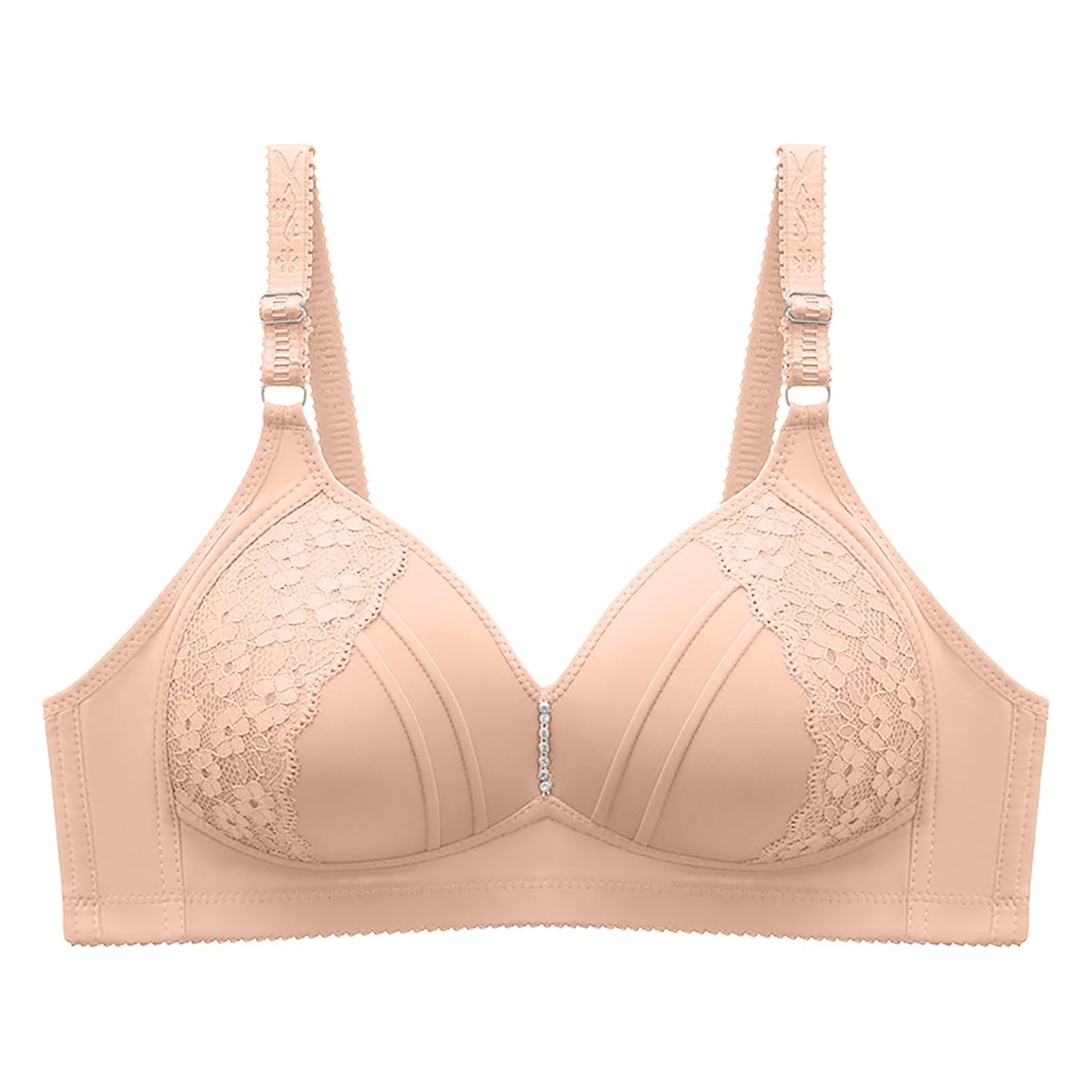 PEASKJP Womens Bras Women's Plus Size Original Support Bra Wirefree ...