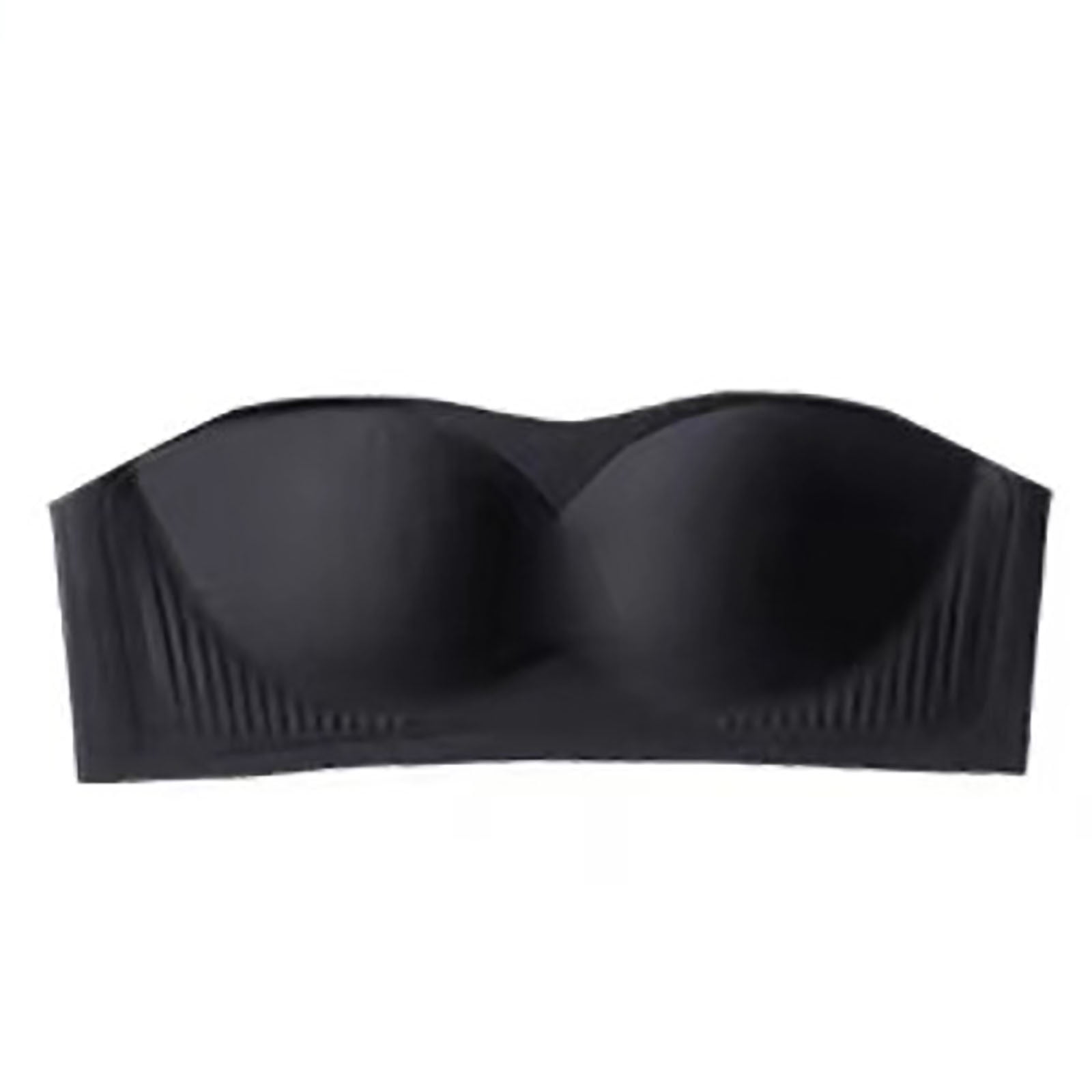 PEASKJP Womens Padded Bandeau Bra Plus Size Plus Size Strapless Bra ...