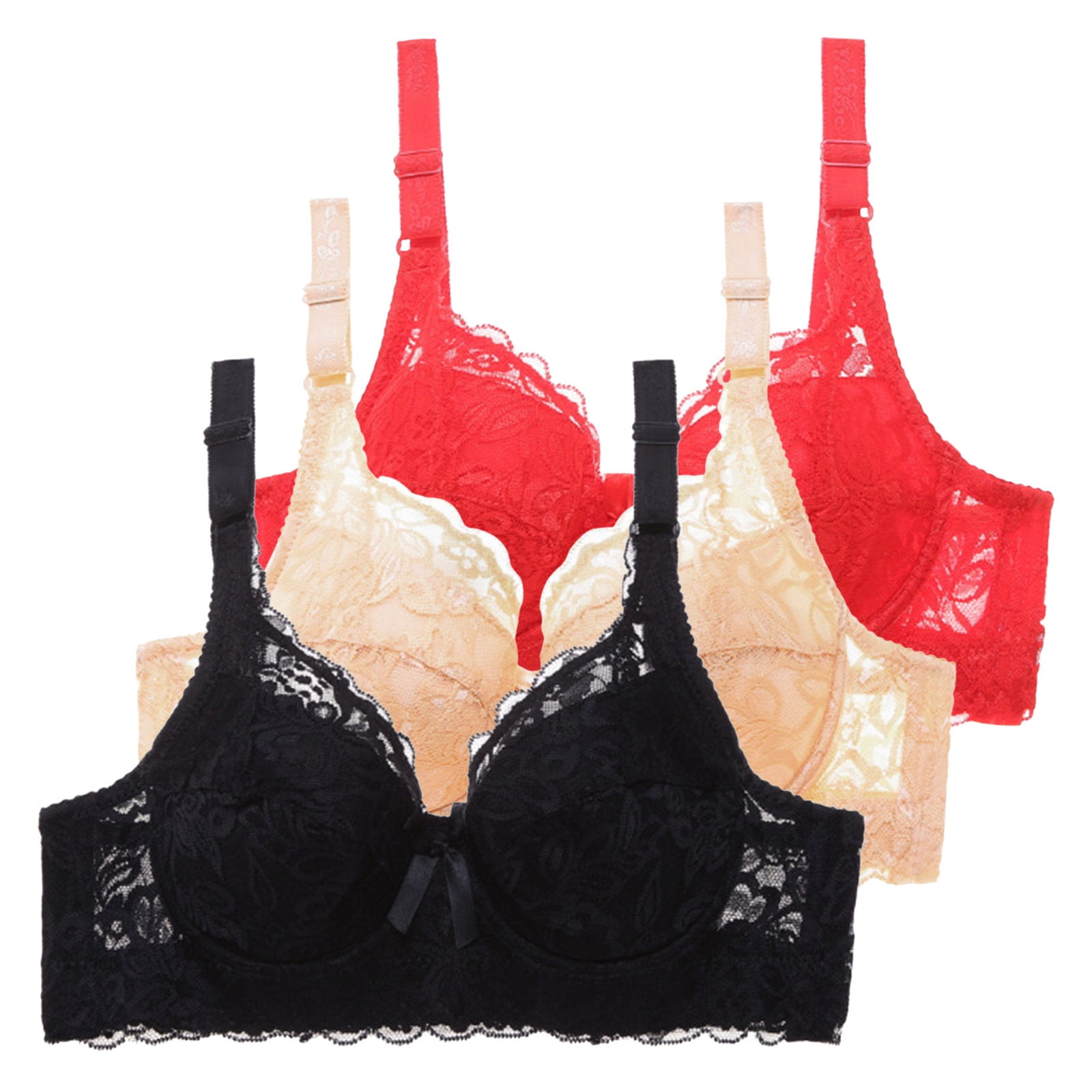 Peaskjp Womens Plus Size Everyday Bras Womens Bra Fashion Deep Cup Bra