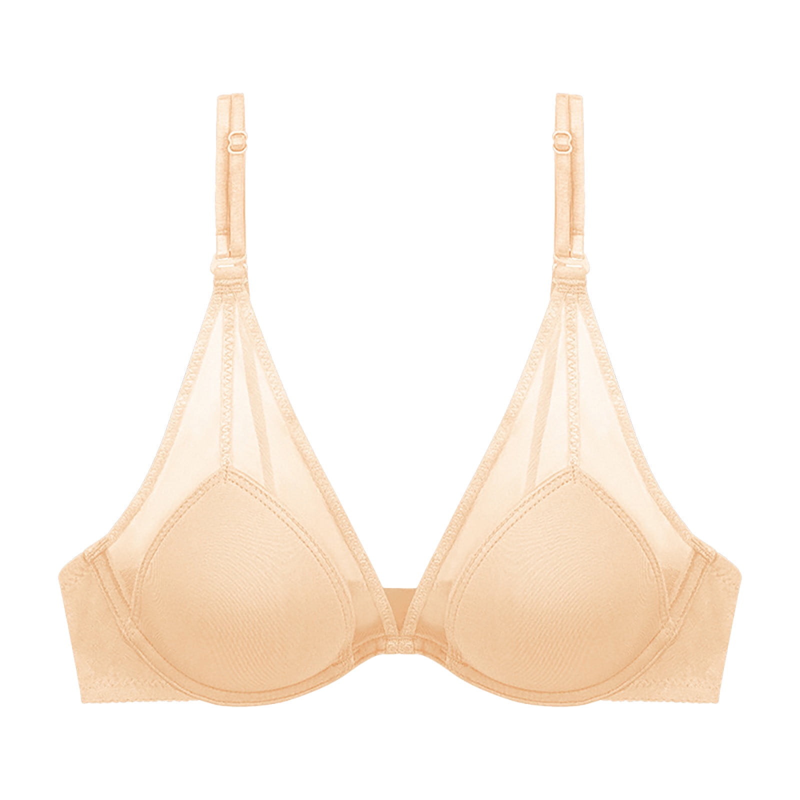 PEASKJP Womens Plus Size Womens Bras Womens Low Back Bra Wire Lifting ...