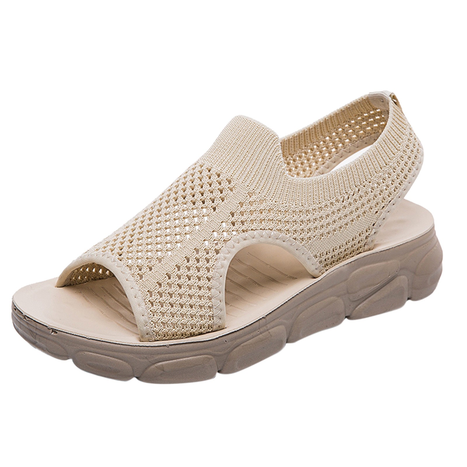 PEASKJP Womens Sandals Women's Elastic Strappy String Thong Ankle Strap ...