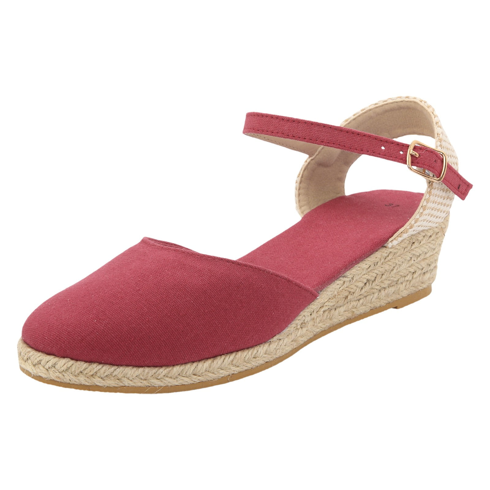 PEASKJP Womens Sandals Women’s Flat Sandals Open Toe Elastic Ankle ...