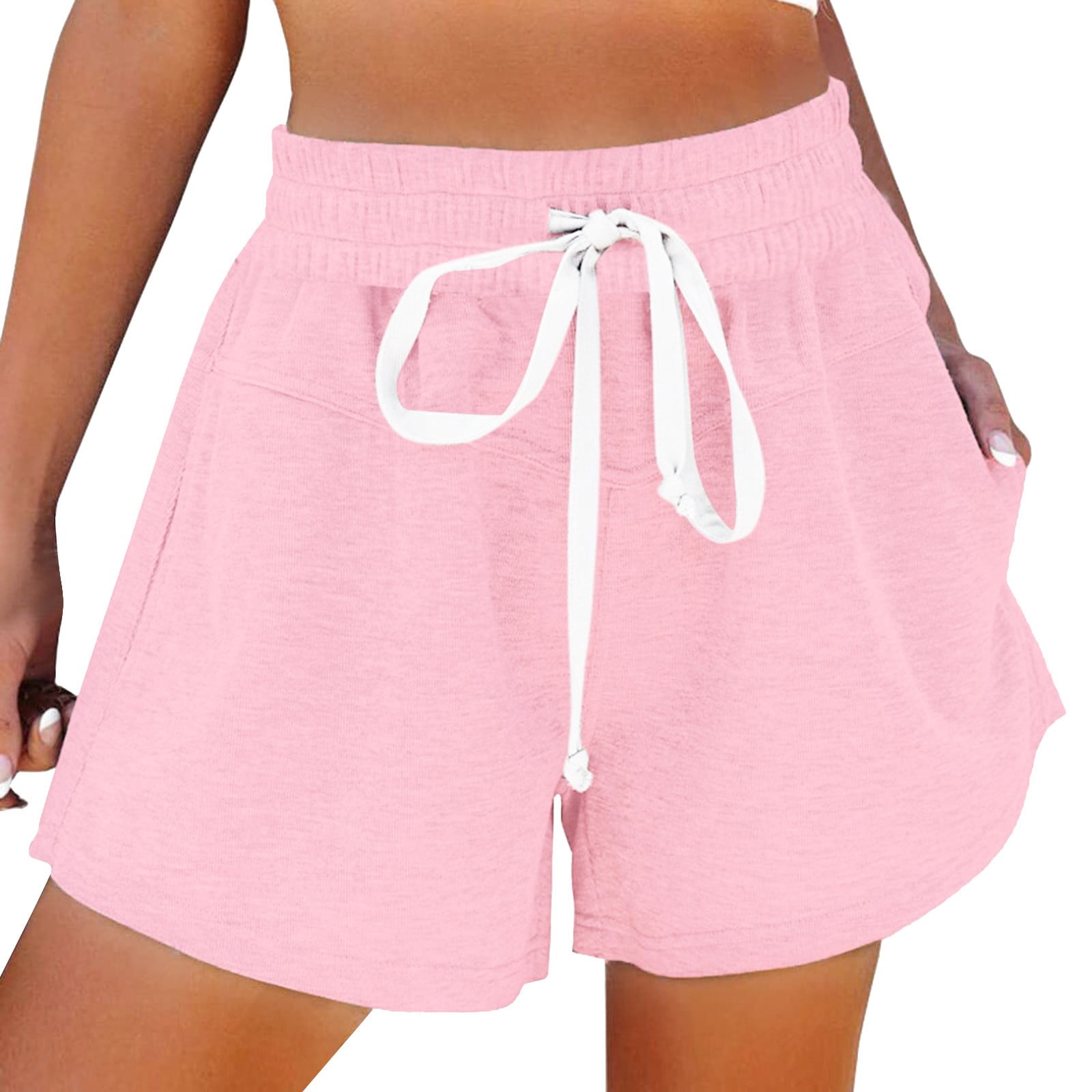 PEASKJP Womens Shorts for Summer Women's Plus Size Maddie Mid Rise ...