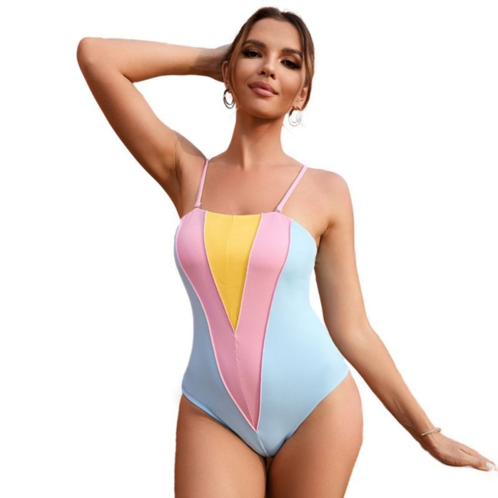 Peaskjp Womens Swimsuits Plus Size Womens One Piece Swimsuit High Neck