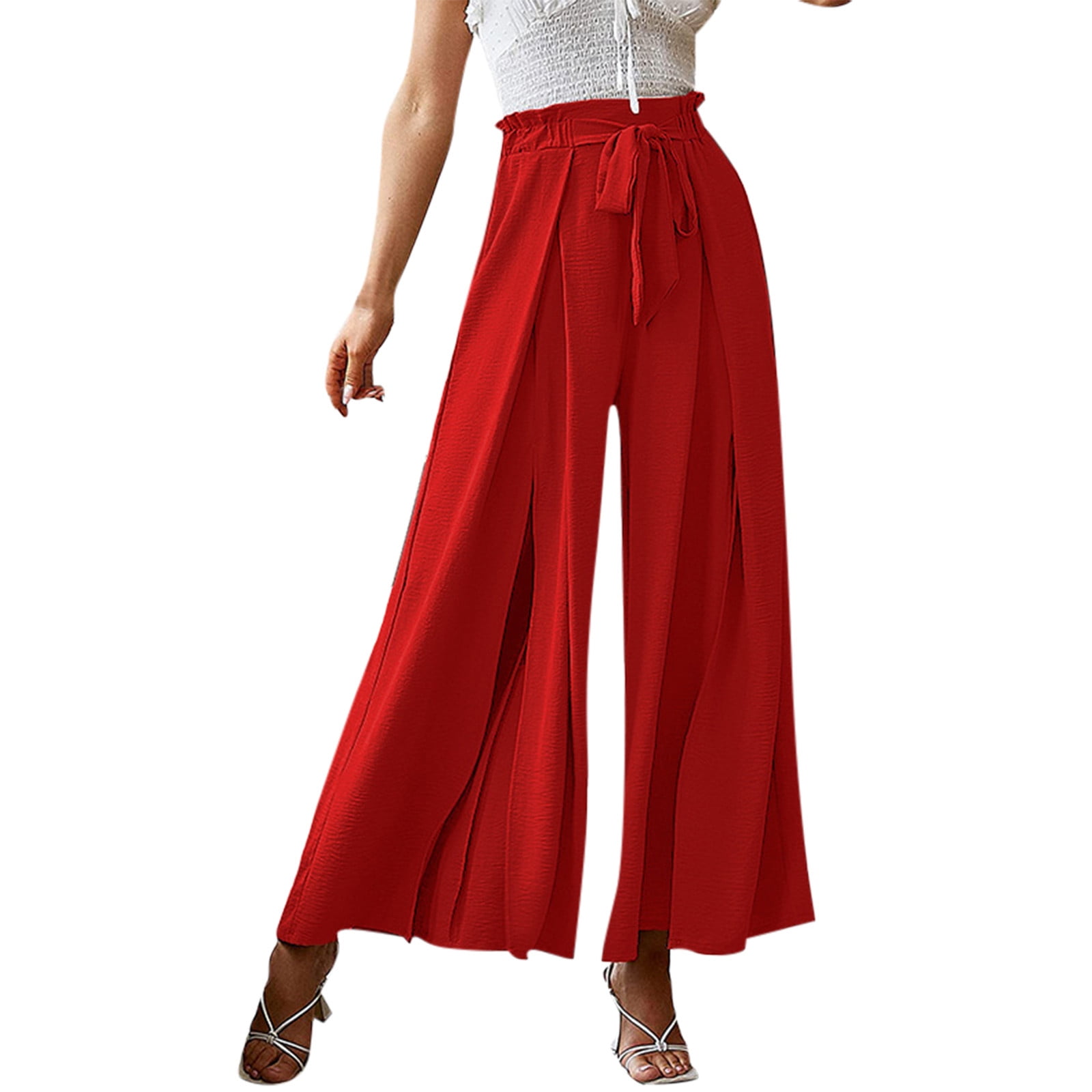 PEASKJP Womens Work Pants Plus Size Women's Regular Tall Bootcut Dress ...