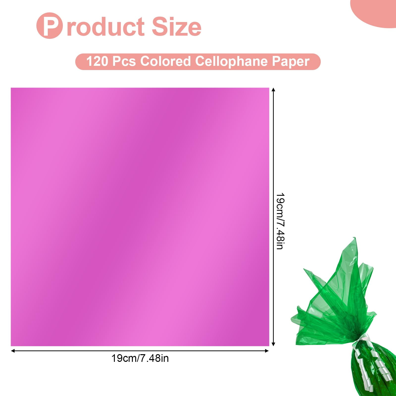 PEASUG 120 PCS AJH3 Cellophane Sheets, Cello Sheets, Cellophane Sheets ...