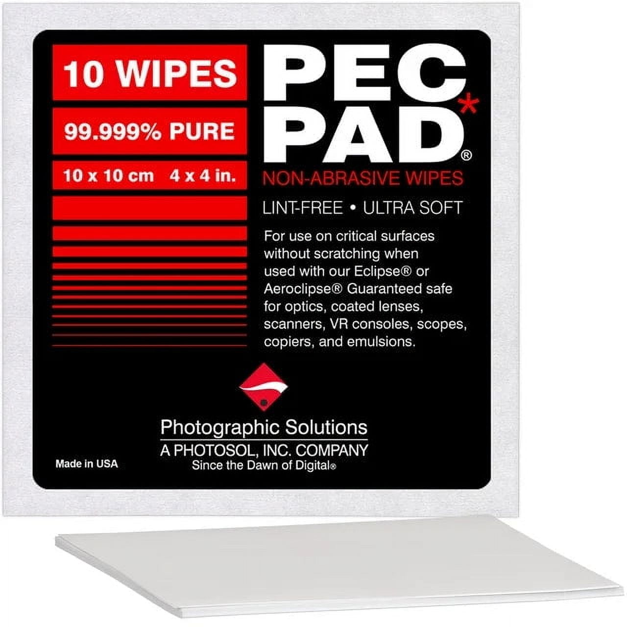 PEC-PAD Lint Free Wipes 4”x4” Non-Abrasive Ultra Soft Cloth for ...