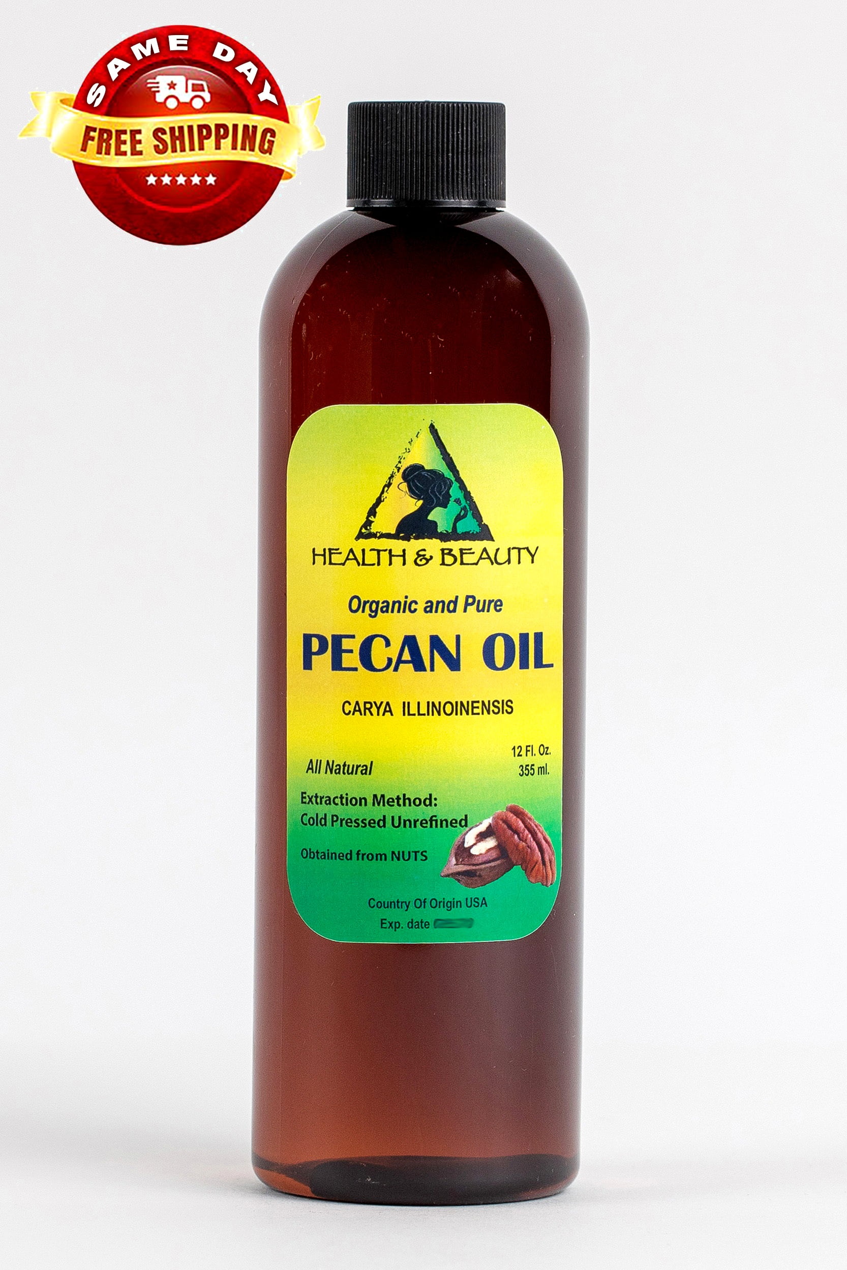 PECAN OIL UNREFINED ORGANIC CARRIER COLD PRESSED VIRGIN RAW PREMIUM ...