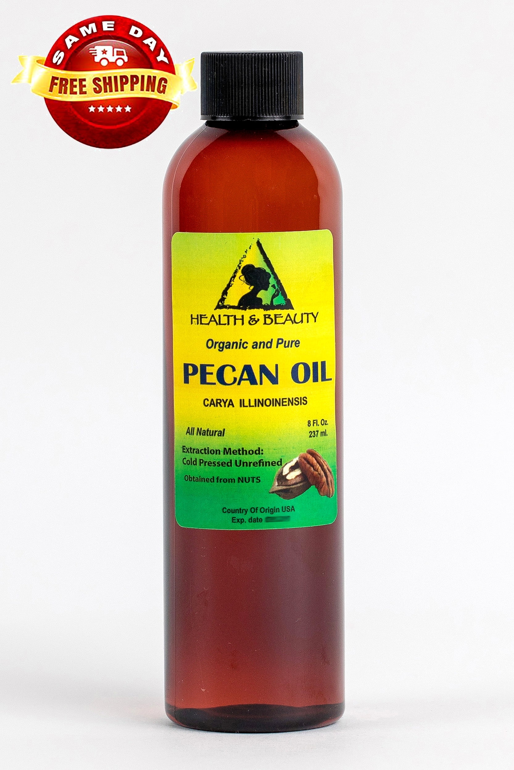H&B Oils Center PECAN OIL UNREFINED ORGANIC CARRIER COLD PRESSED VIRGIN ...