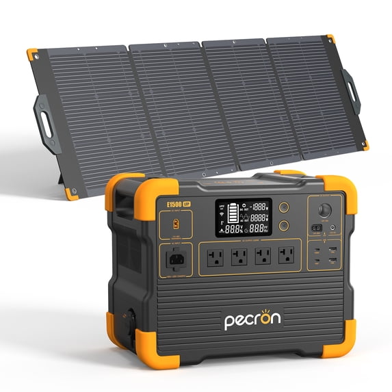 PECRON E1500LFP Power Station 1536Wh, 2200W AC, LiFePO4 Battery for ...