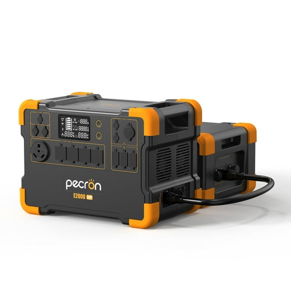 PECRON E2000LFP 1920Wh/2000W Portable Power Station with EB3000-24V ...