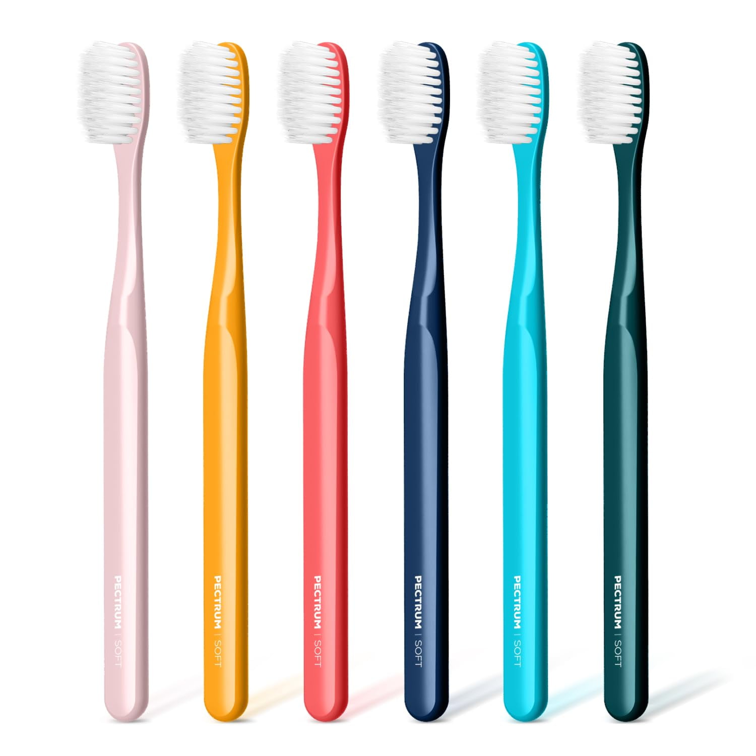 PECTRUS Medium Manual Toothbrush, TSF6 Pack of 6, Helps Removal, Deep ...