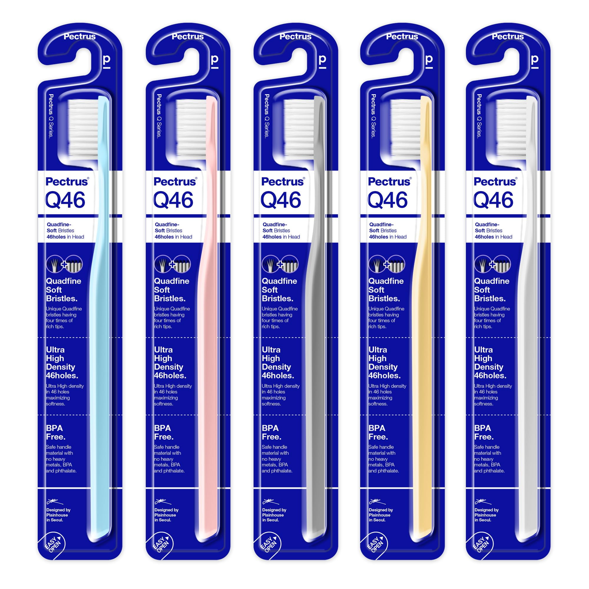 PECTRUS Soft Toothbrush Pack, AIF9 5 Count, Advanced Bristles ...