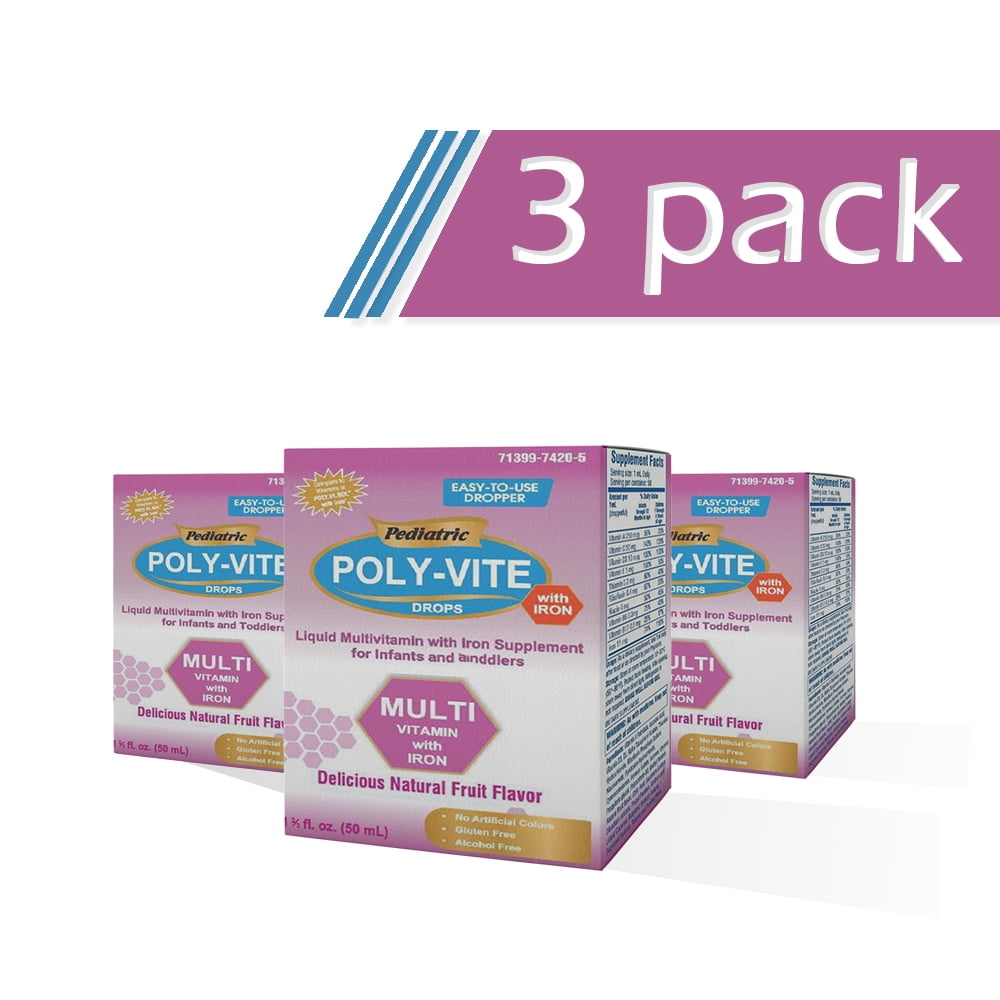 PEDIATRIC POLY-VITE WITH IRON Drops LIQUID MULTIVITAMIN AND IRON SUPPLEMENT FOR INFANTS AND ...