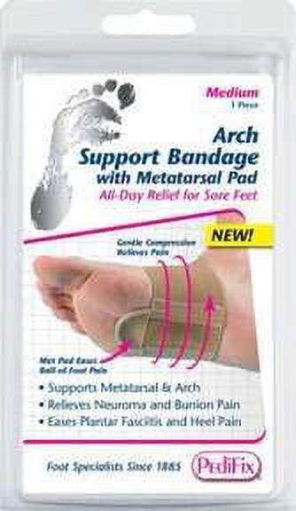 PEDIFIX Arch Support Compression Bandage with Metatarsal Pad P6002-M ...