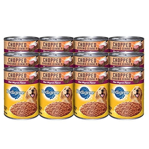 PEDIGREE Chopped Ground Dinner Filet Mignon Flavor Wet Dog Food, 12 ...