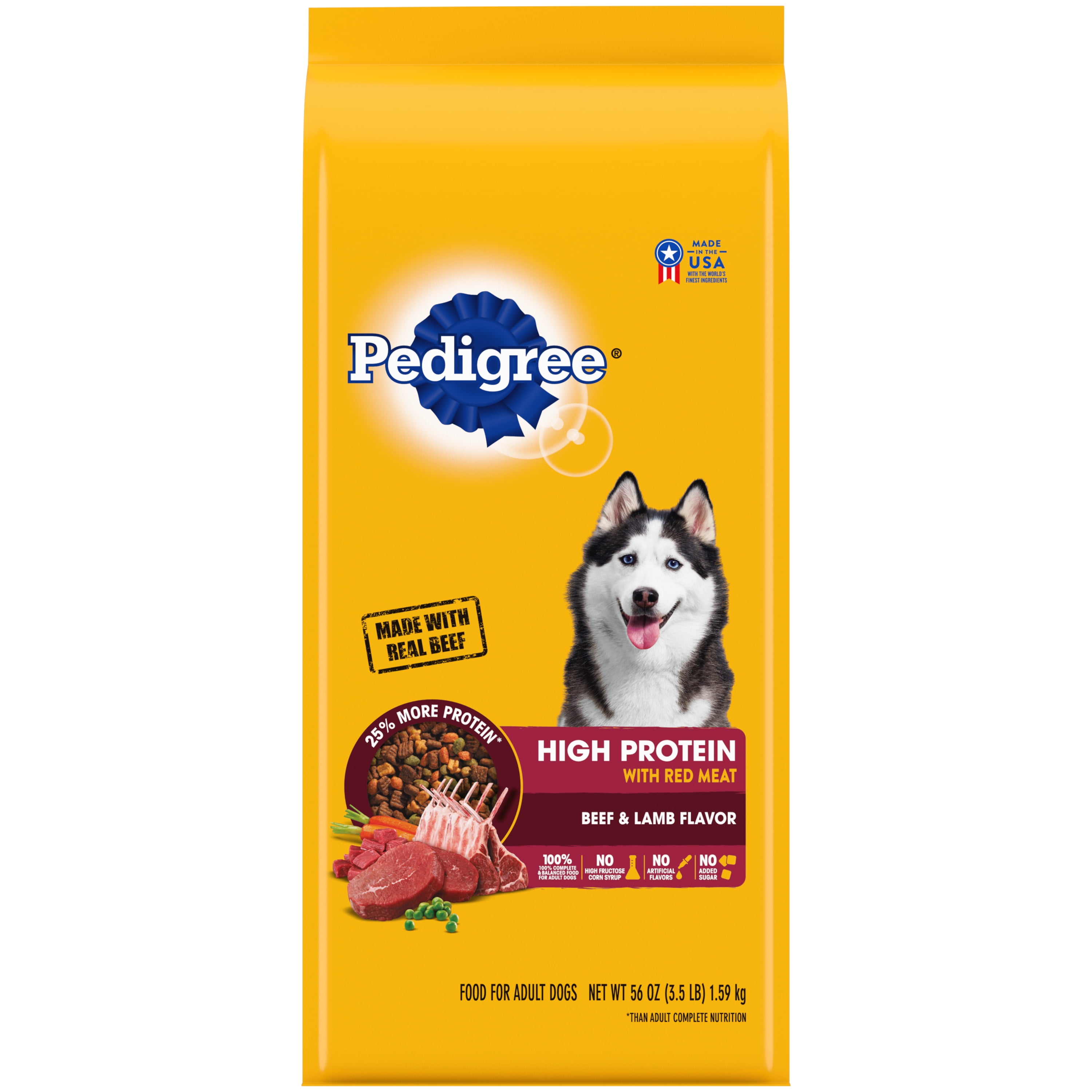 PEDIGREE High Protein Adult Dry Dog Food Beef and Lamb Flavor Dog ...