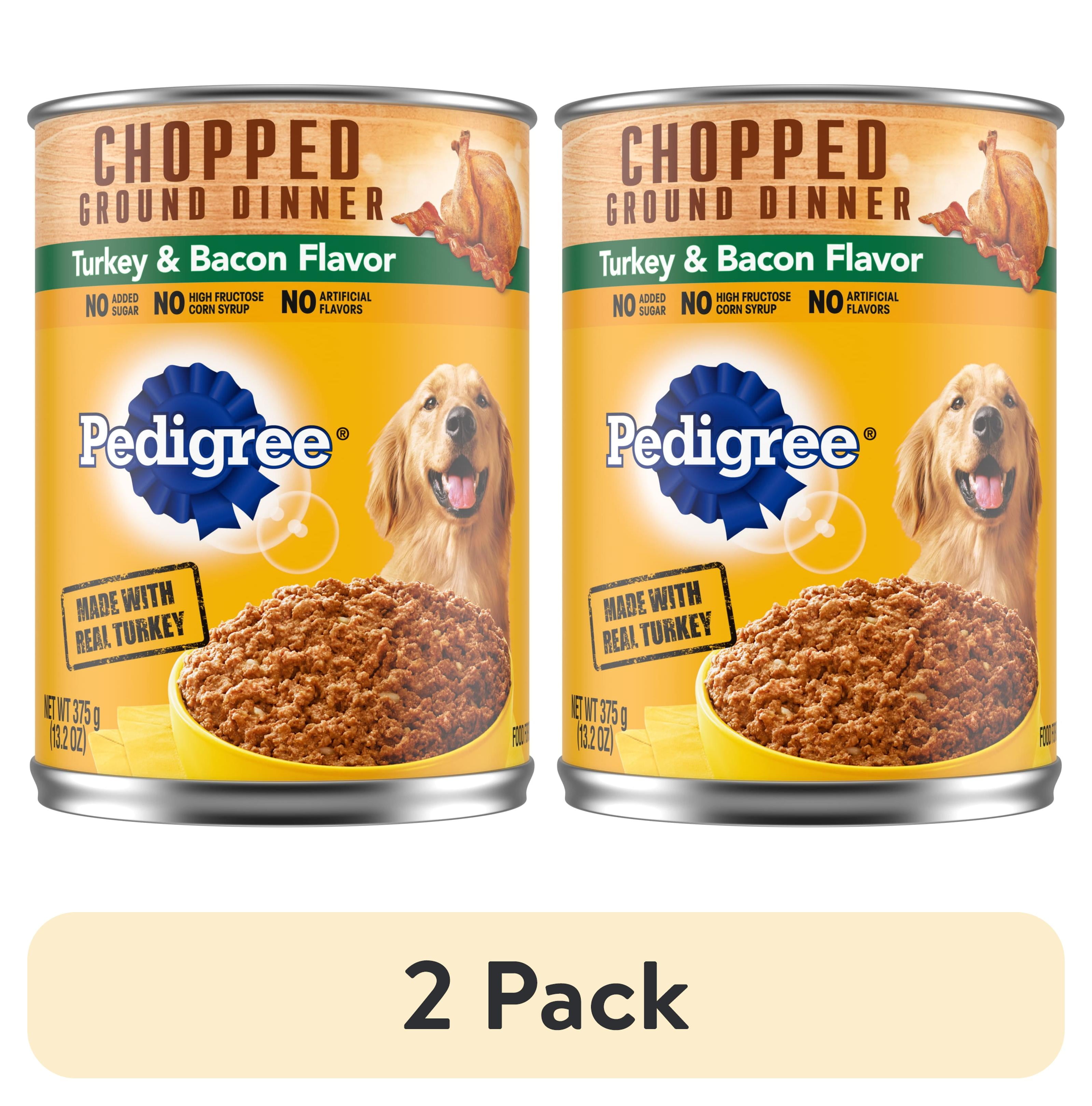 (2 pack) PEDIGREE Chunky Ground Dinner With Turkey & Bacon Canned Dog ...