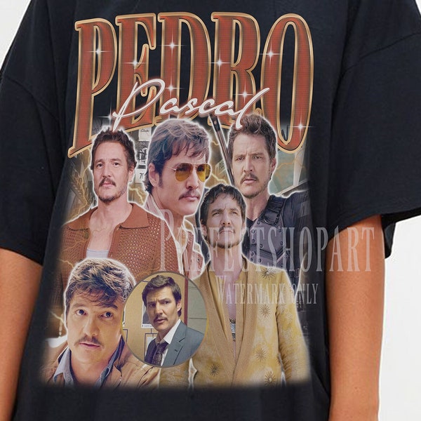 PEDRO PASCAL Shirt, Actor Pedro Pascal Shirt Retro 90s, Narco Pedro ...