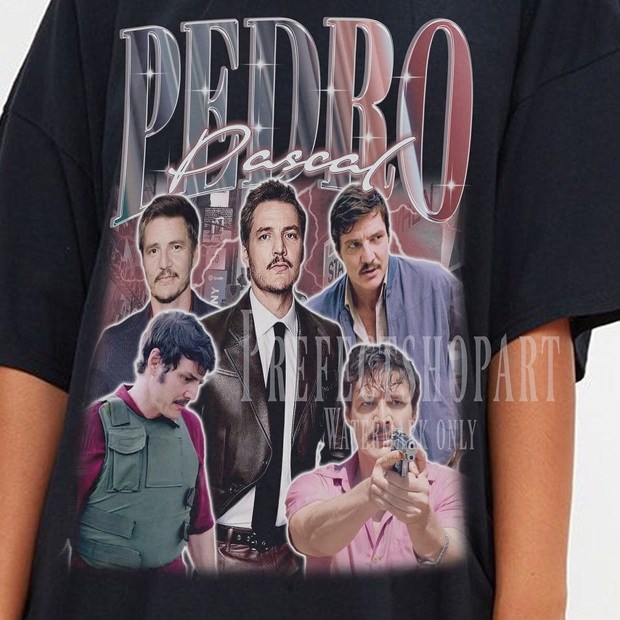 PEDRO PASCAL Shirt, Actor Pedro Pascal Shirt Retro 90s, Narco Pedro ...