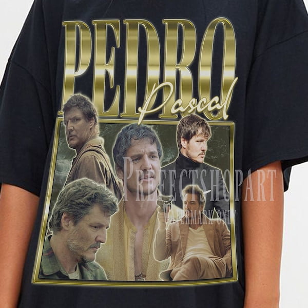 PEDRO PASCAL Shirt, Actor Pedro Pascal Shirt Retro 90s, Narco Pedro ...