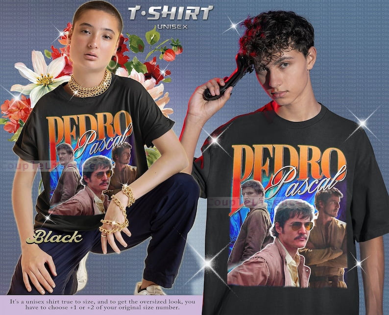 PEDRO PASCAL Vintage Shirt | Pedro Pascal Homage Tshirt | Pedro Pascal ...
