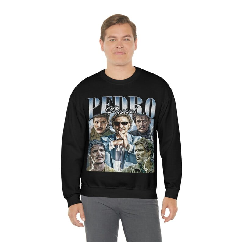PEDRO PASCAL sweatshirt, Actor Pedro Pascal Shirt 90s, Narco Pedro ...