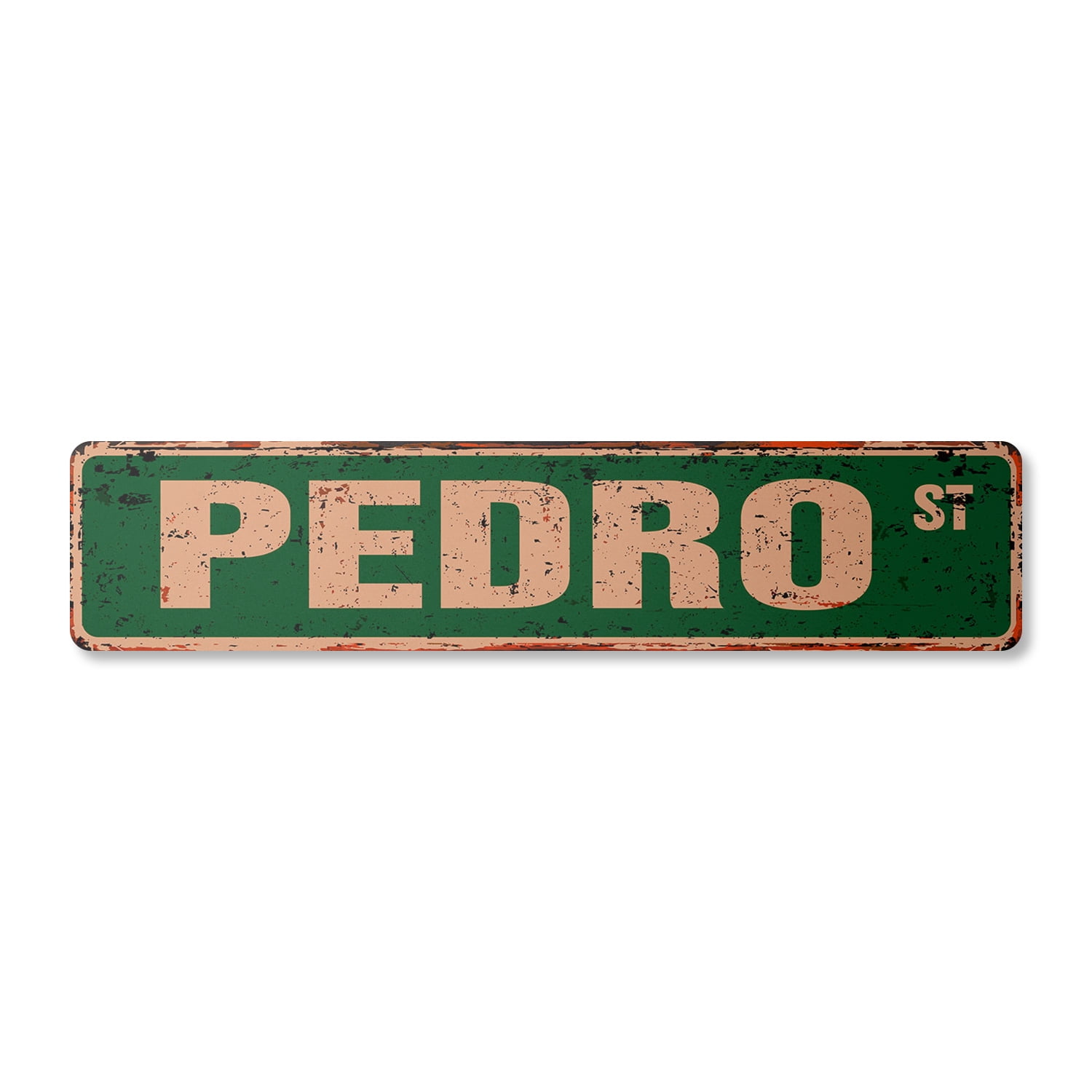 PEDRO Vintage Aluminum Street Sign Childrens Name Room Metal Sign ...