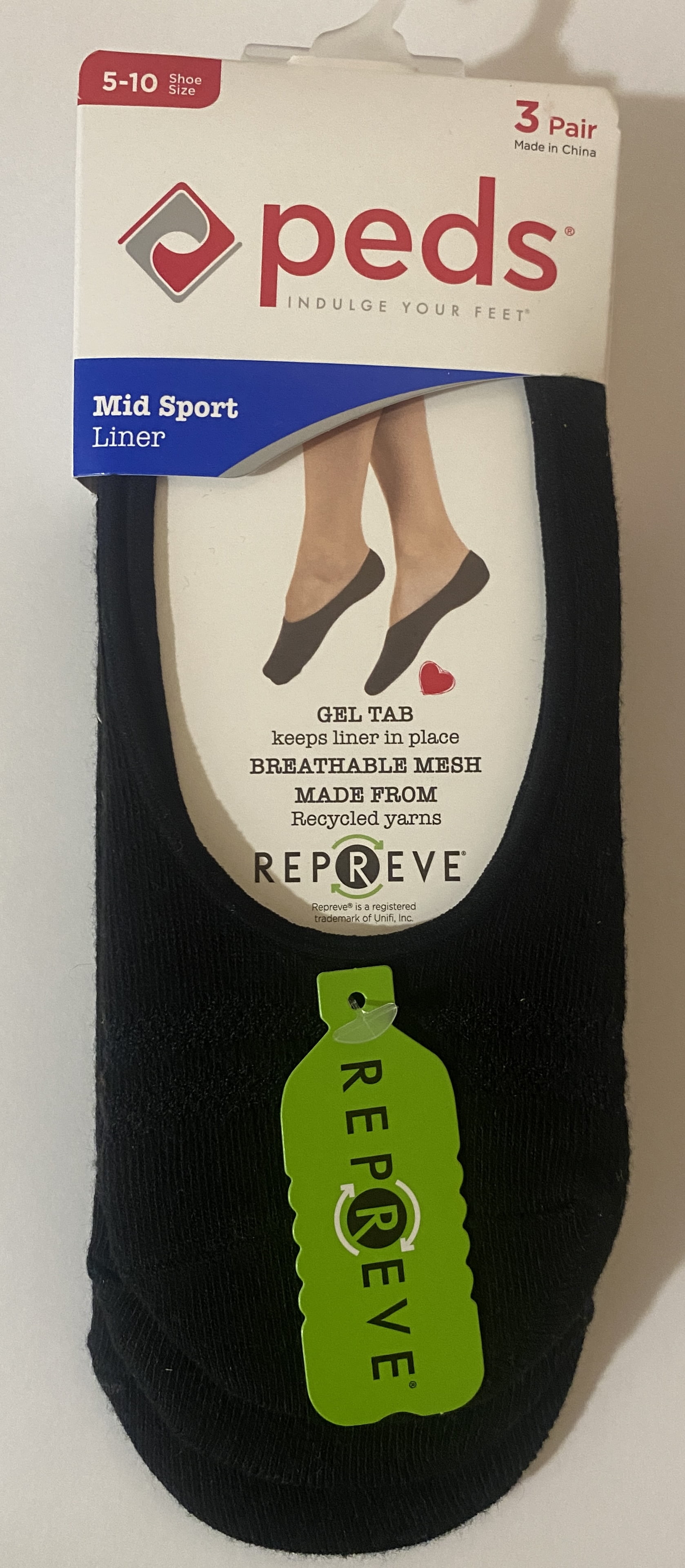 PEDS Women's Low Sport Repreve Liner, 3 Pack - Walmart.com