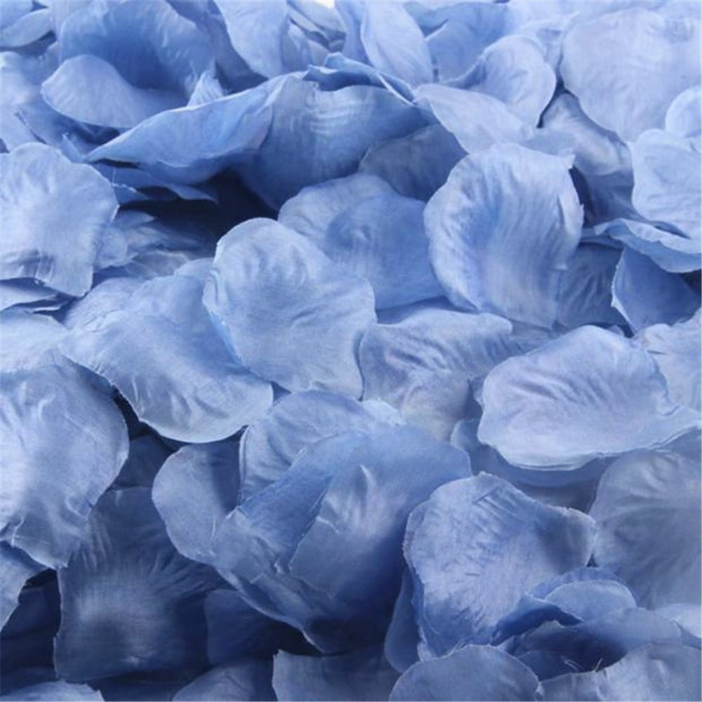 PEEIUO 100 Pack Sky Blue Silk Rose Petals,Artificial Roses Flower ...