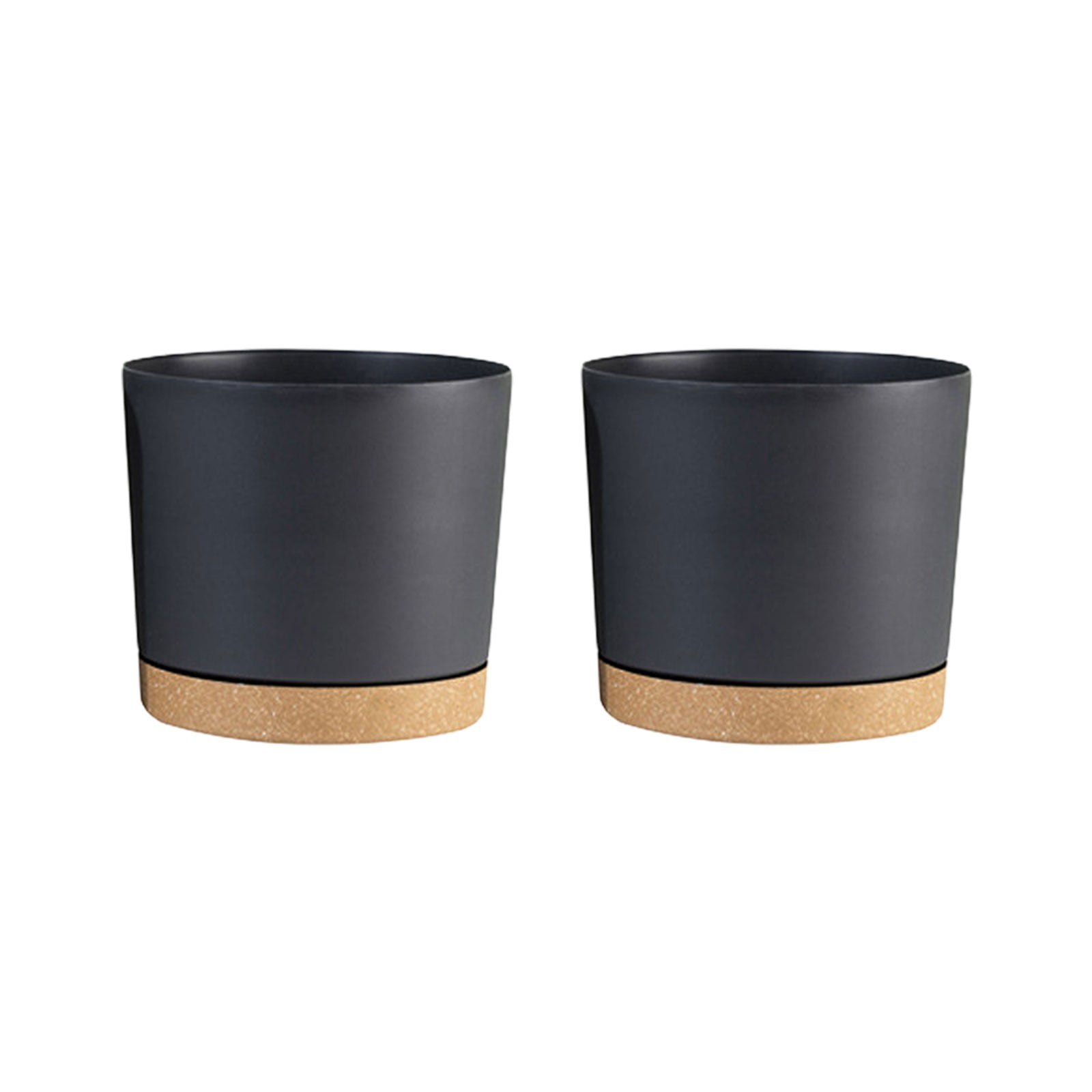 PEEIUO Indoor Plant Pots Set of 2 Planters 10 Inch Plastic Planter with ...