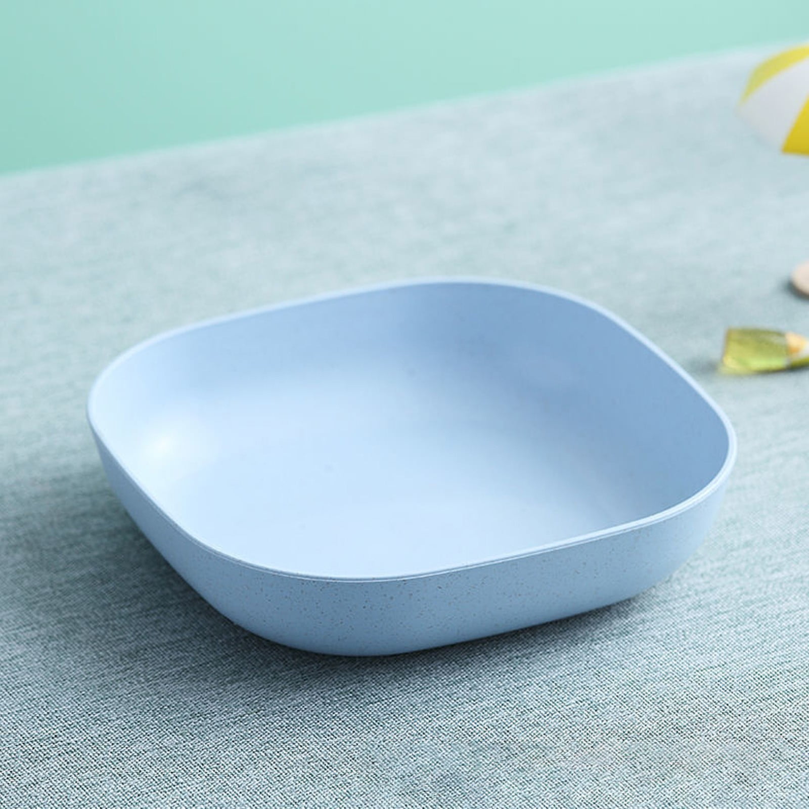 PEEIUO Square Cereal Bowls, Plastic Small Bowls for Kitchen, 6 Inch ...