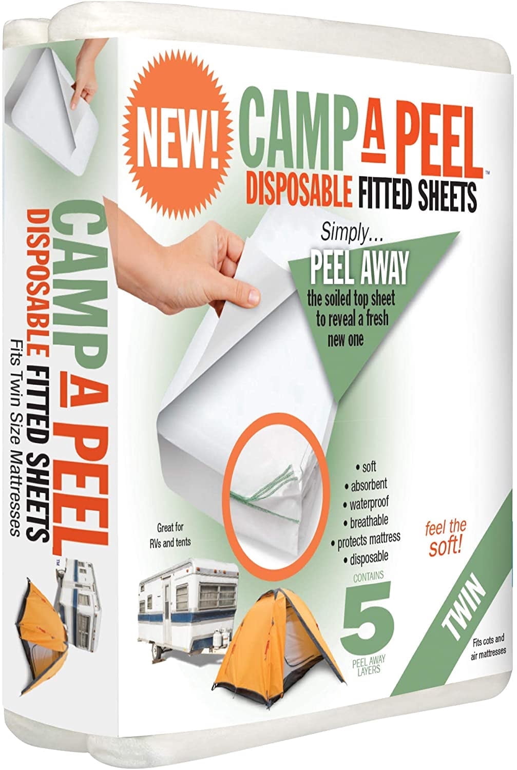 PEELAWAYS Waterproof Incontinence Mattress Protector, Disposable Fitted ...