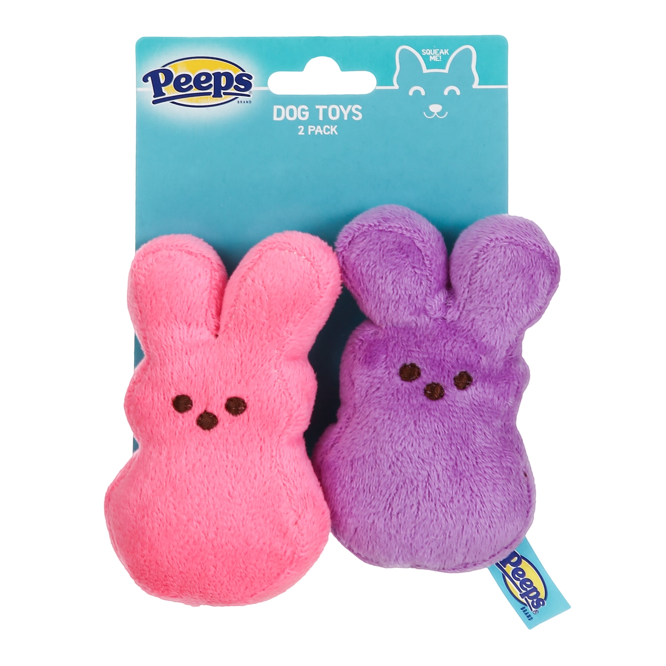 PEEPS Bunny Assorted Plush Pet Toy Sidekick, 2 Pack, 4" Easter Bunny ...