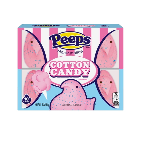 PEEPS, Cotton Candy Flavored Marshmallow Chicks, 10 Count - Walmart.com