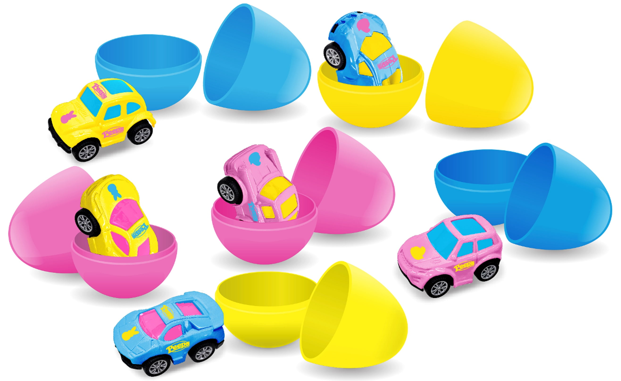 Peeps Mini Die-Cast Pull Back Cars – Easter Egg Surprise Toy - Walmart.com