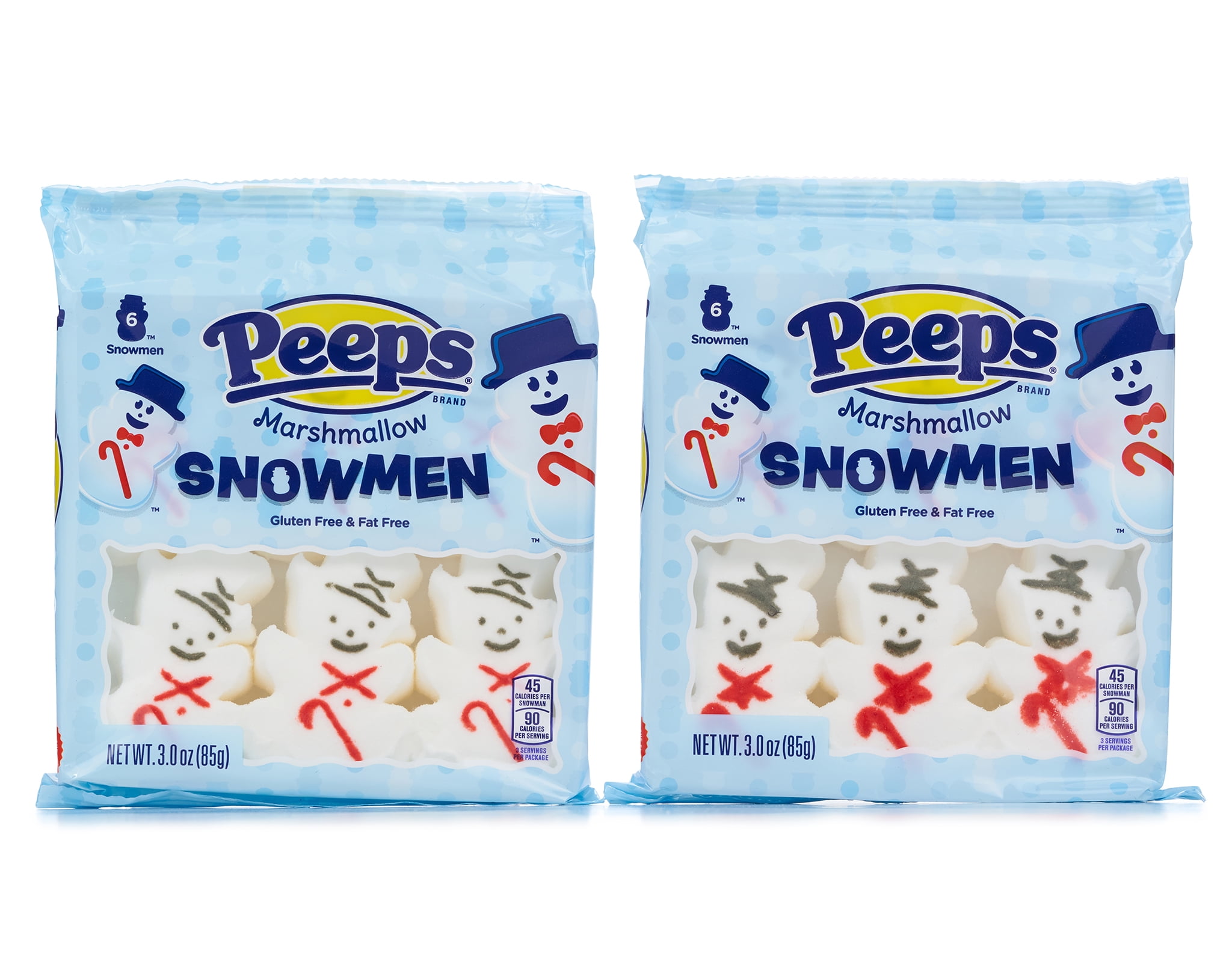 PEEPS Christmas Holiday Marshmallow Snowmen, 2 Packs of 6 Ct Each ...