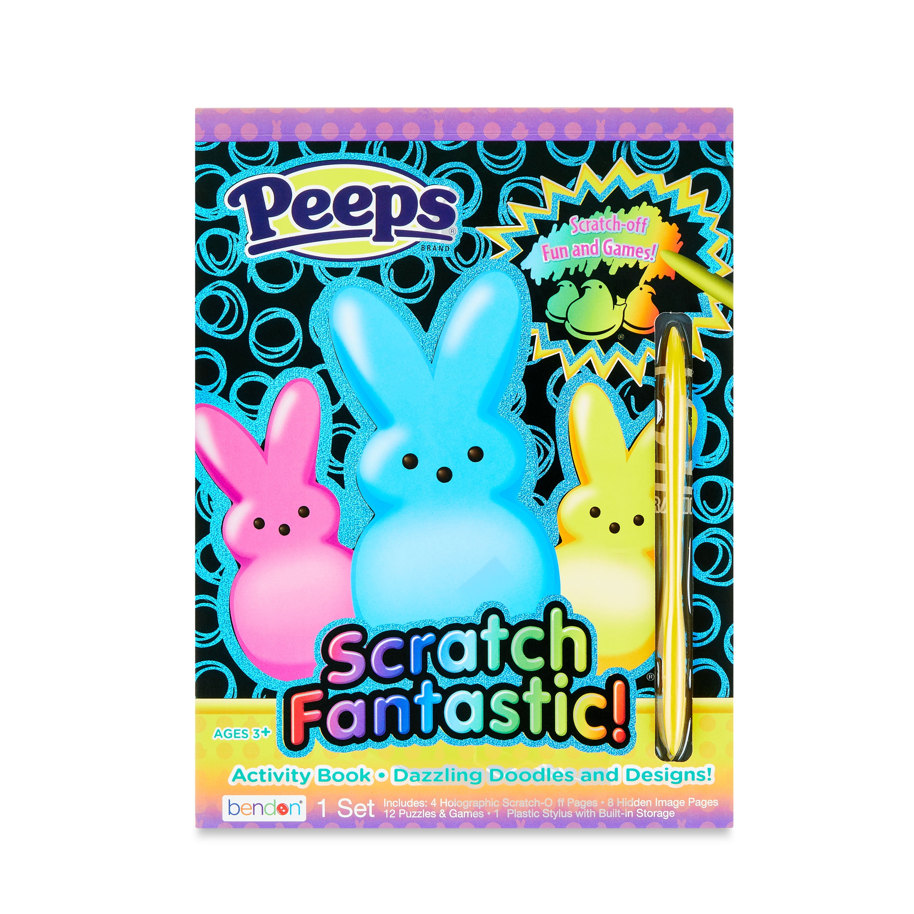 Easter PEEPS Scratch Fantastic Activity Book, 24 Pages, Party Favor ...