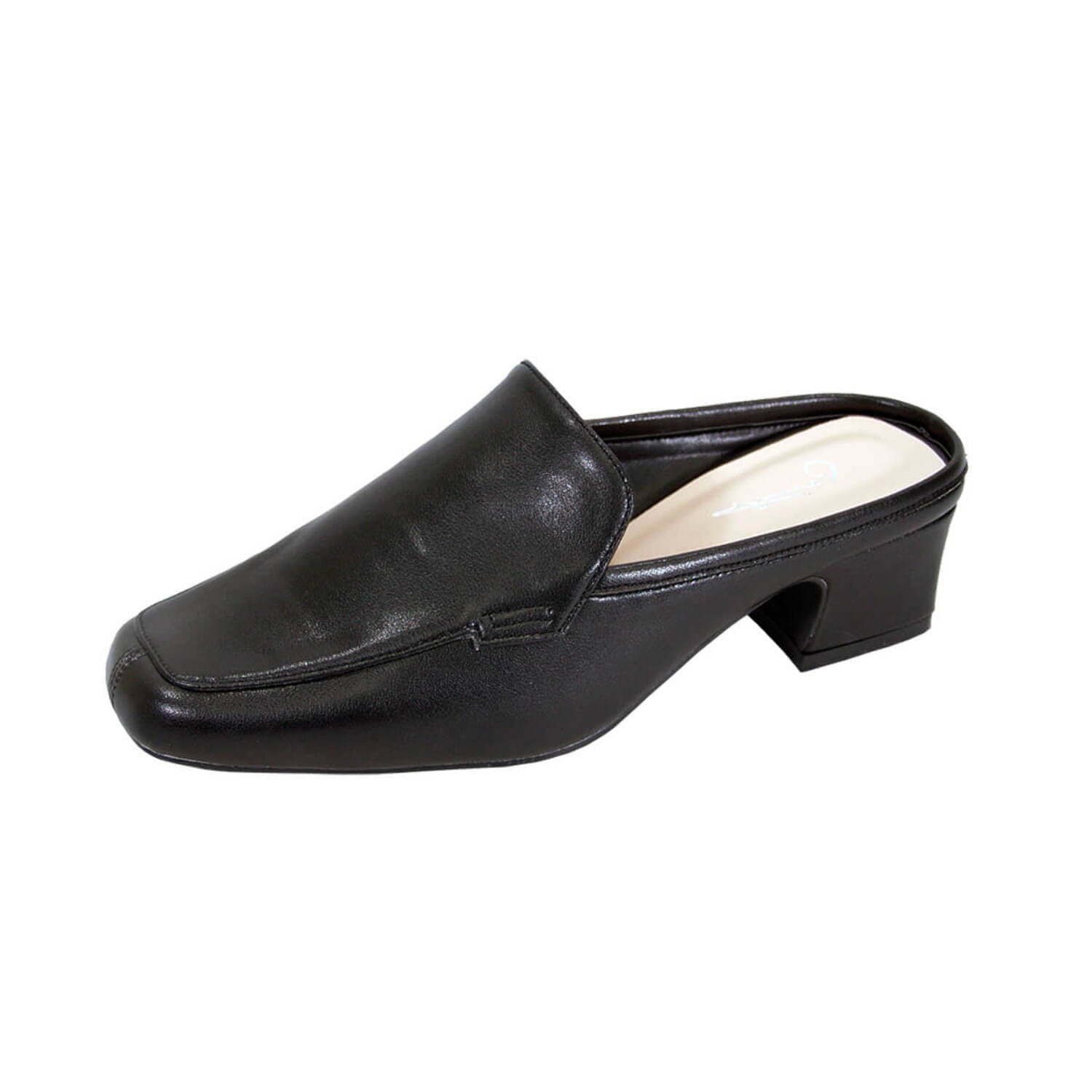PEERAGE Jackie Women's Wide Width Leather Casual Dress Mules - Walmart.com